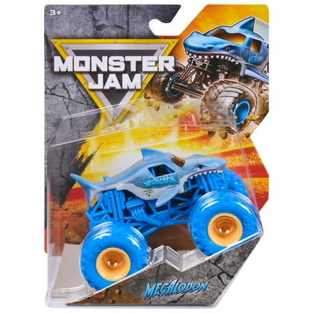 Monster Jam Megalodon Die-Cast Monster Truck - 1:64 Scale with Stunt ...