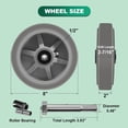 82-inch heavy-duty industrial casters - industrial casters, rubber ...