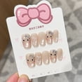 Cute hellokitty bow cat eye medium and long hand-worn nail handmade ...