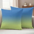 Blue and Yellow Gradient Outdoor Throw Pillow Covers Set of 2, Gradient ...