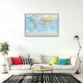 Political Map Of The World - Framed Educational Poster (World Map With ...