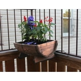 Half Barrel Adjustable Deck Railing Planter 20 inch - Walmart.com