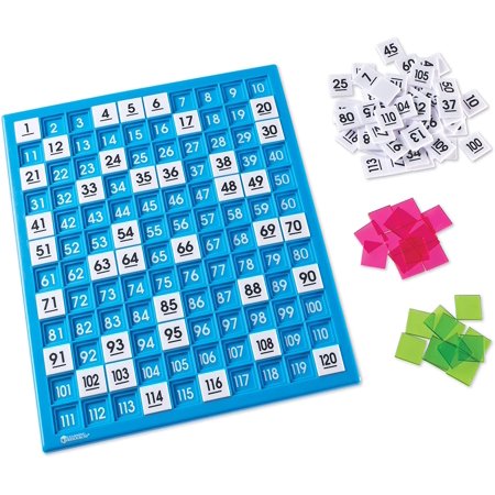 Learning Resources 120 Number Board, Tray & Numbered Tiles, Common Core ...