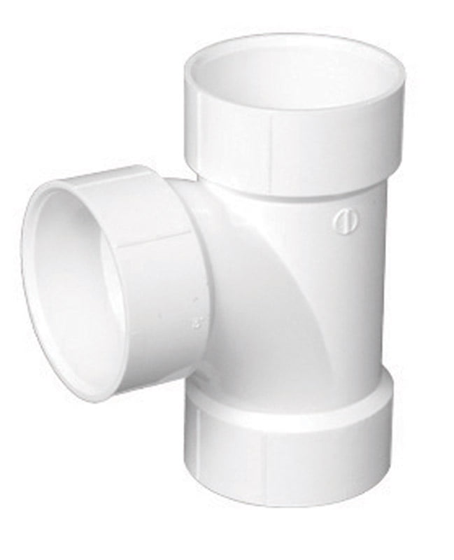 Charlotte Pipe Schedule 40 4 in. Hub x 4 in. Dia. Hub PVC Sanitary Tee ...
