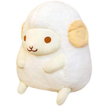 Three-Color Sitting Sheep Plush Toy, Cartoon Lamb rag Doll, Baby ...