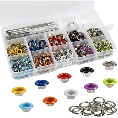 400 Pcs 5mm Metal Grommet Grommet Set With Installation Tool Kit ...
