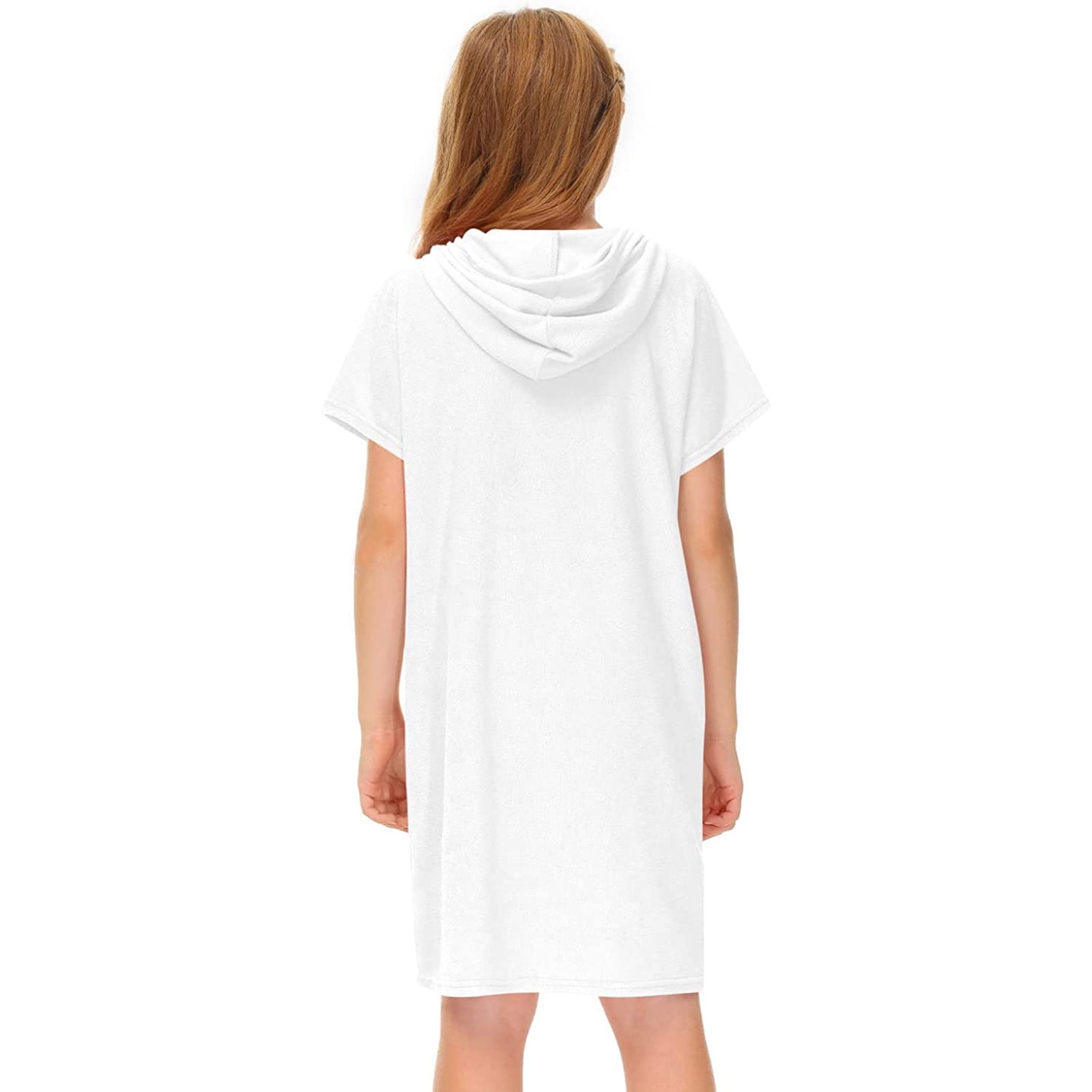 TOWED22 Dresses For Girls Kid's Zip Up Terrys Hooded Coverups Swim ...