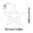 Cififendec 4th of July Star Window Light, 12.2"×12", Patriotic Red ...