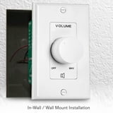 PYLE PVC1 - In-Wall / Wall Plate Rotary Volume Control - Wall Mount ...