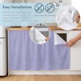 Cabinet Curtain Lavender Organic Texture Kitchen Shelf Curtain Desk ...