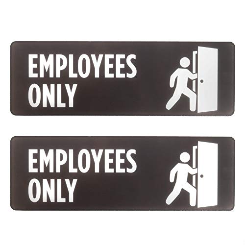 Brybelly Employees Only Sign, Self-Adhesive Restricted Work Area Decal ...