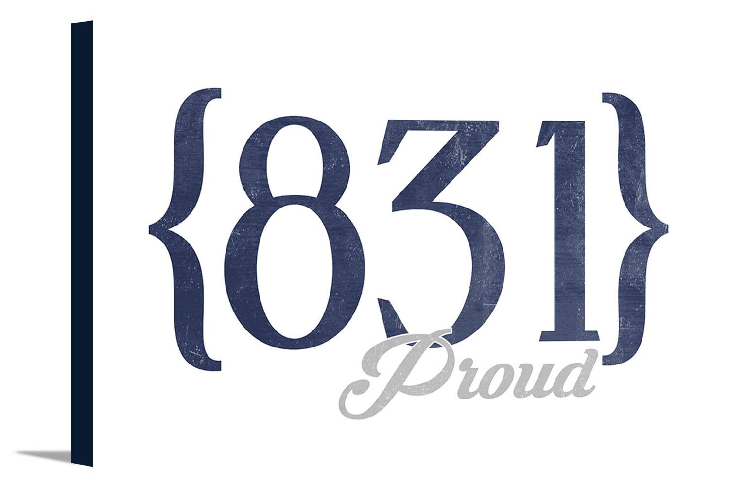 Monterey, California - 831 Area Code (Blue) - Lantern Press Artwork ...