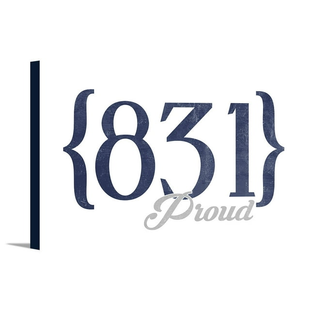 Monterey, California - 831 Area Code (Blue) - Lantern Press Artwork ...