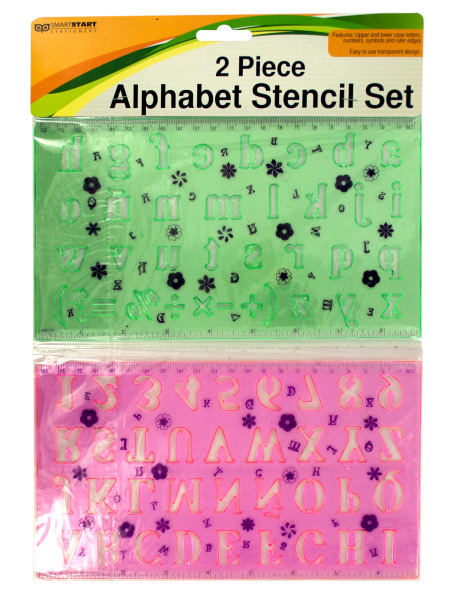 Alphabet Stencil Ruler Set, 24 Count - Walmart.com
