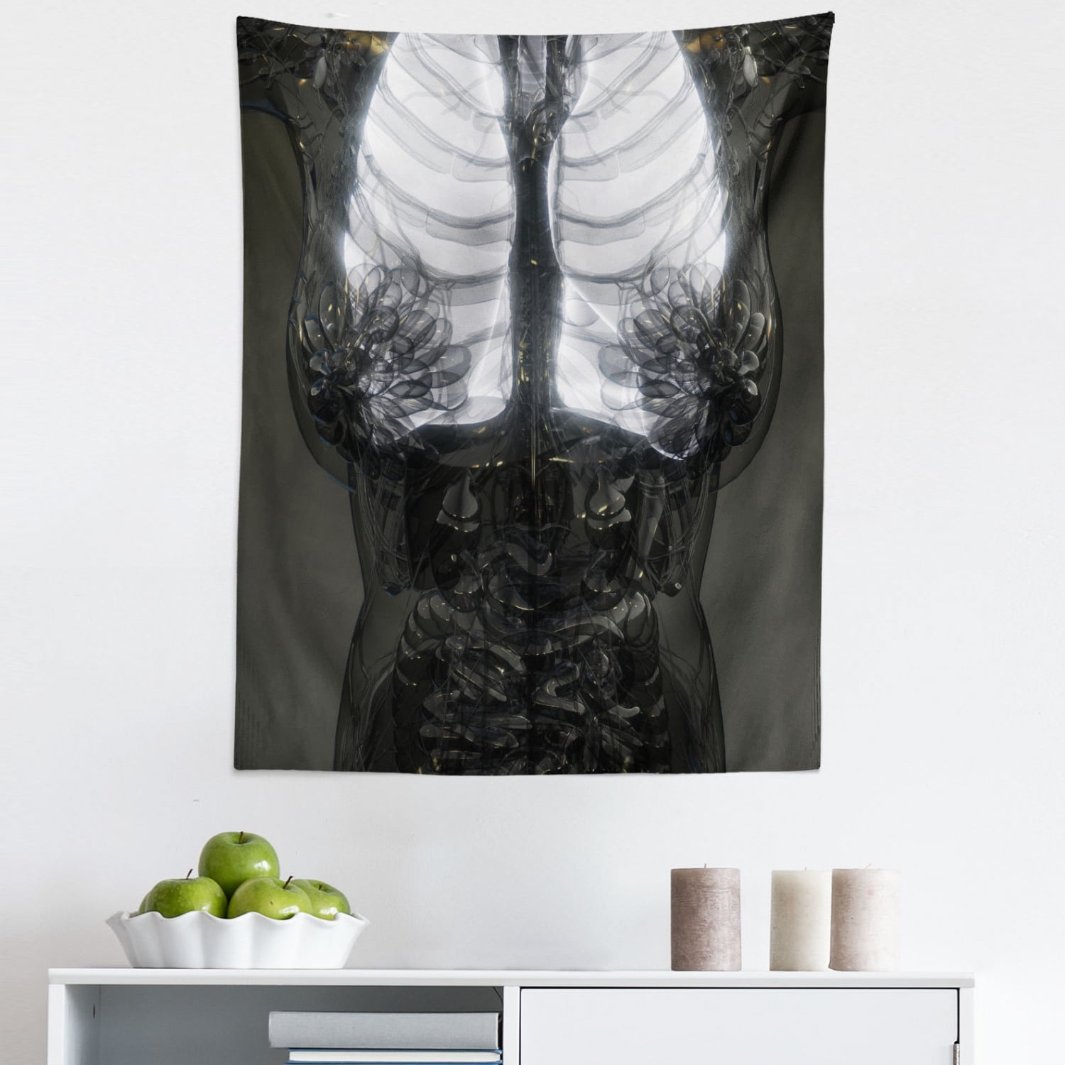 Anatomy Tapestry, Internal Body Organs Lungs Respiratory System Ribs ...