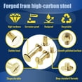 170 Sets Gold Chicago Screws Leather Rivets Kit, 8 Sizes (M5*4,5,6,8,10 ...