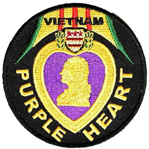 PURPLE HEART VIETNAM WAR ROUND PATCH - Color - Veteran Owned Business ...