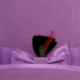 Ferrecci Purple Wool Top Hat, Grosgrain Ribbon, Feather, Unisex, Medium ...