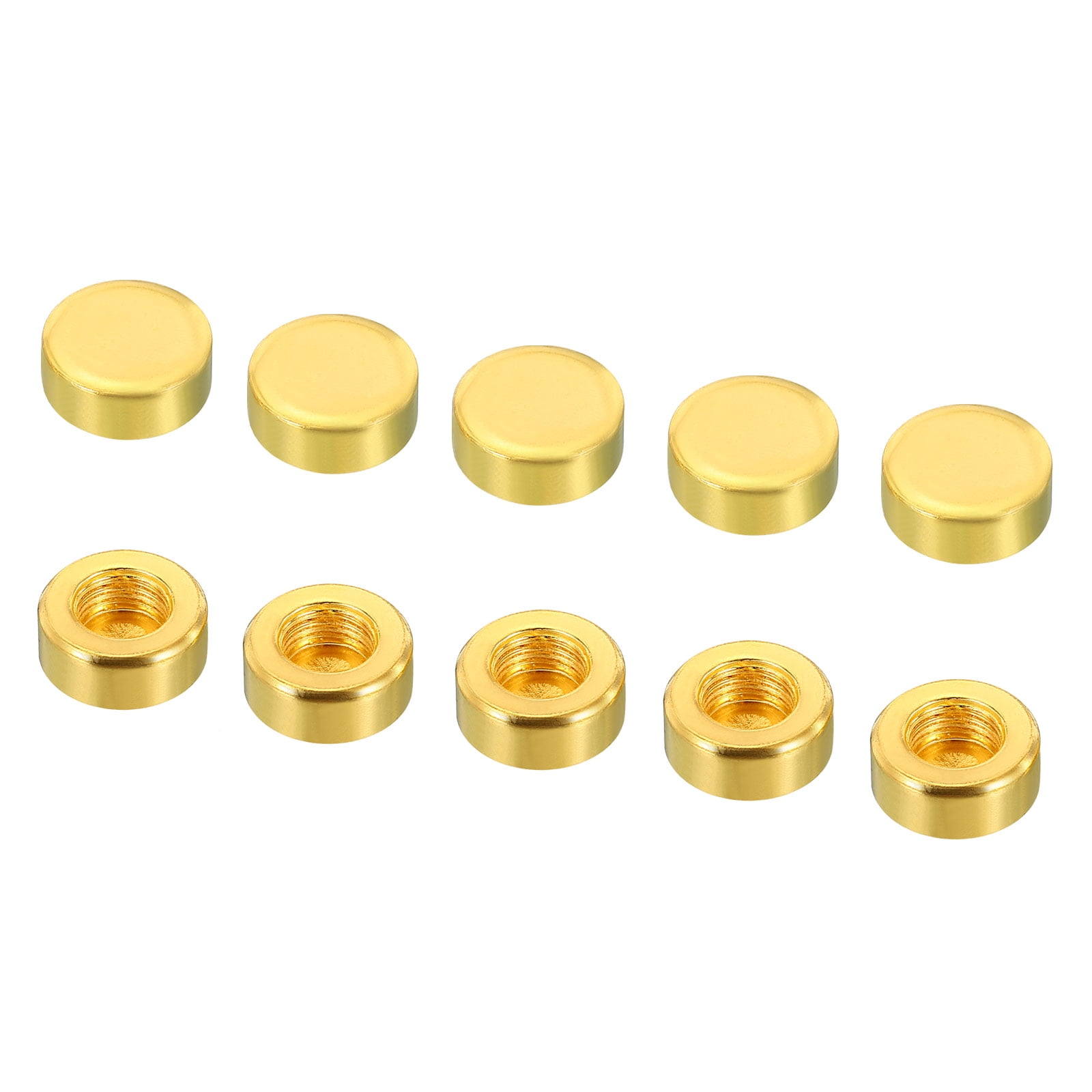 Uxcell M10 18x7mm Lamp Finial Cap Knob Flat Screw Cap Nut Female Thread ...