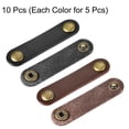 Pack of 10 Leather Cable Straps Cord Organizer Cable Ties for USB Cable ...