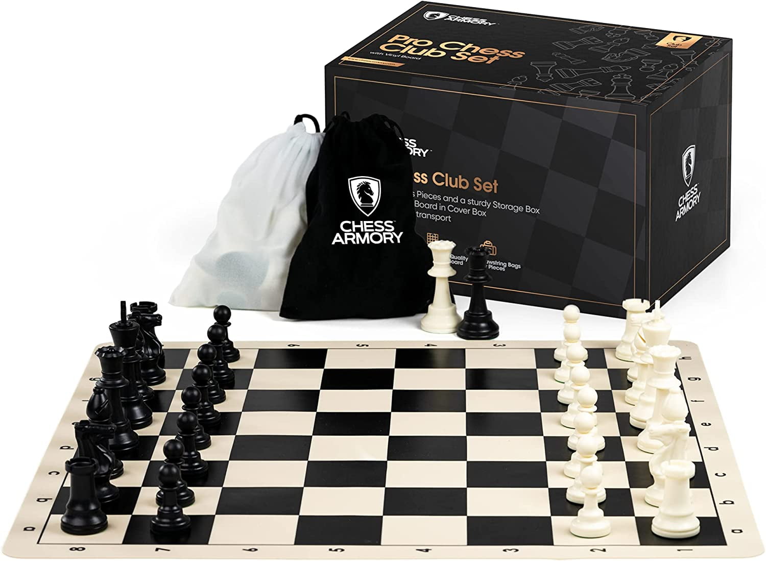 Chess Armory Deluxe Large Chess Set with a Silicone 20" Chess Board - A ...