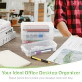 10 Pcs Clear Pencil Boxes, Stackable Plastic Pencil Cases, Large ...