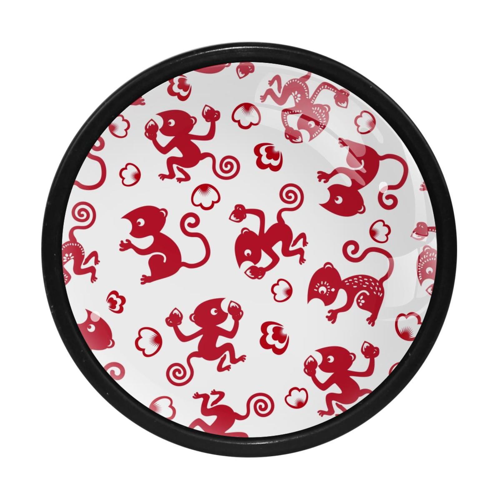 4 Pcs Monkey Knobs for Kitchen Cabinet Cupboard Dresser Bookcase Drawer ...