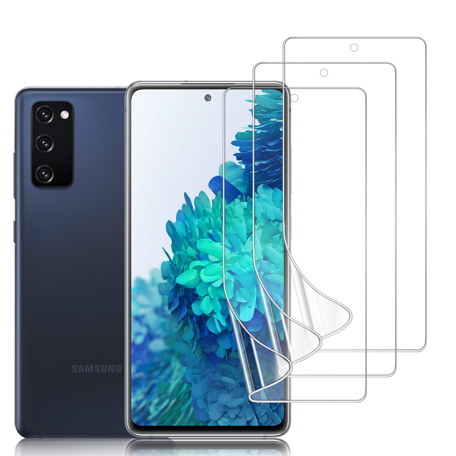 Zonyee Zyqeee [3 Pack] Clear Screen Protector For Samsung Galaxy S20 Fe 6.5  Hd Hydrogel Film Soft Tpu Protective Film  [support Fingerprint] [curved