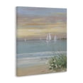 Stupell Industries Sailboats Beyond Sandy Shore Canvas Wall Art, design ...