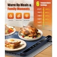 Food Warming Mat with Heat-Resistant Pad, 26X15 Inch, 6 Temperature & 6 ...