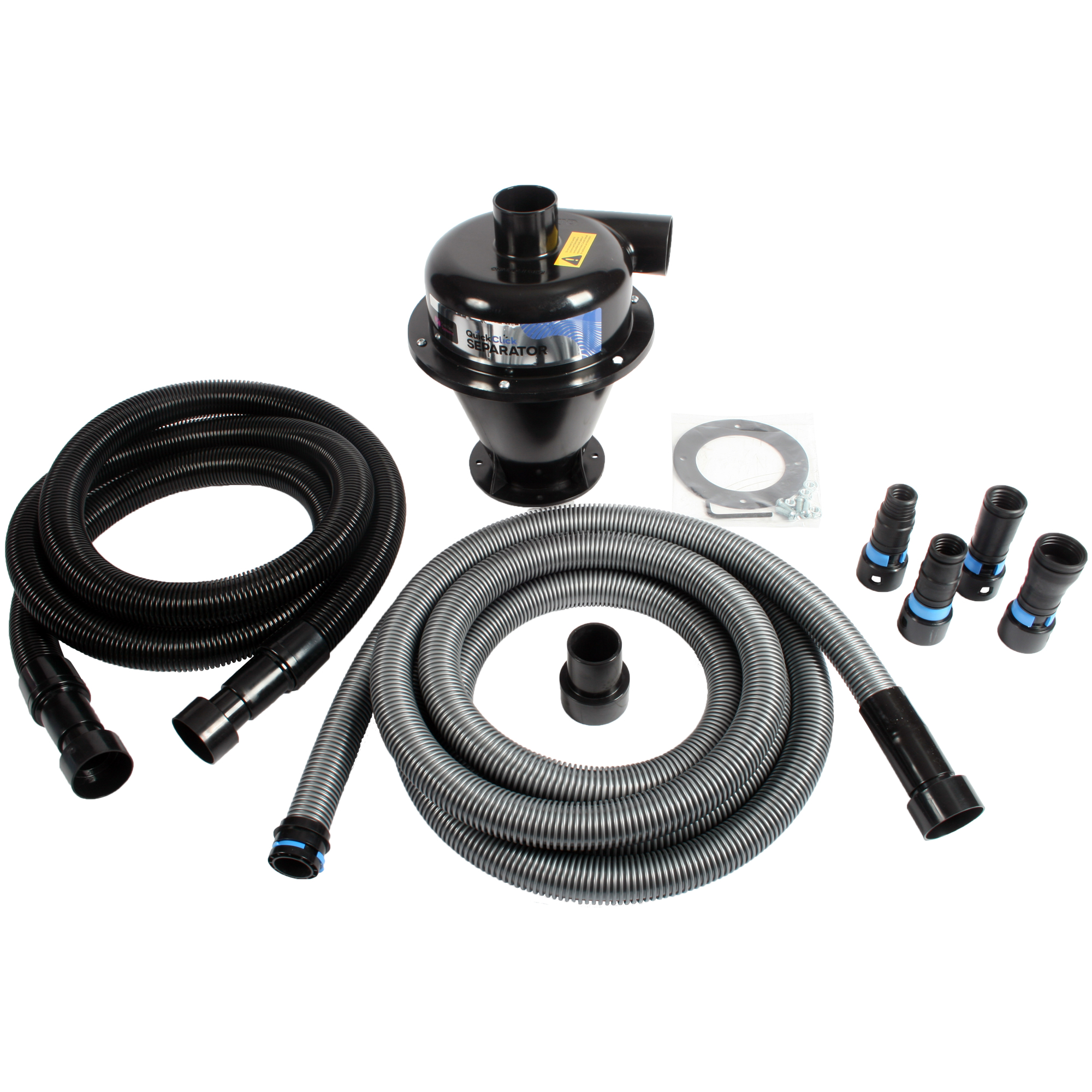 Quick Click Dust Collection Separator w/ 16 Ft Hose and Adapter Set ...