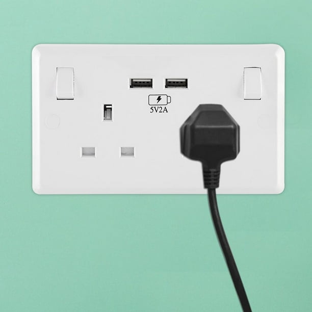 Tebru Wall Power Outlet,Multi-functional UK Plug Wall Power Outlet ...
