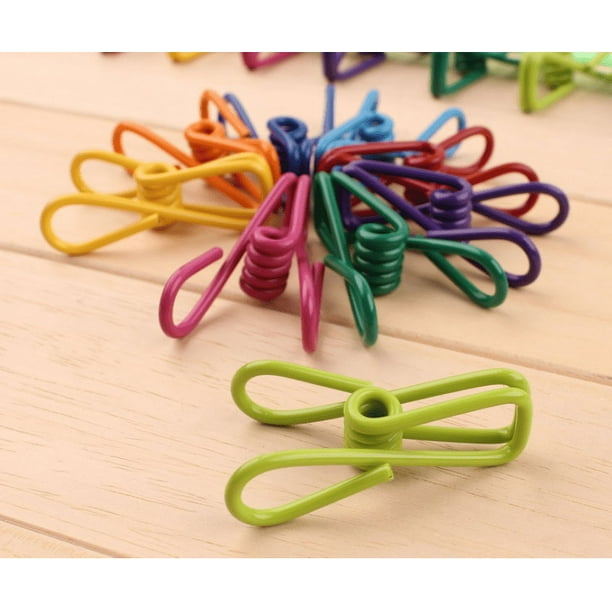 Assorted Chip Bag Clips Utility Pack of 30 - PVC 2 Inch Coated Colorful ...