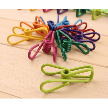 Pack of 30 Multi-Purpose Clothesline Utility Clips Assorted Colors ...