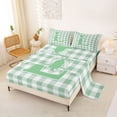 Catabedysis Bowknot Initial L Bed Sheets,Green ABC Themed Full Size ...