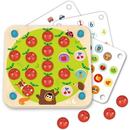 HHHCWooden Memory Matching Game for Kids, Apple Memory Games for ...