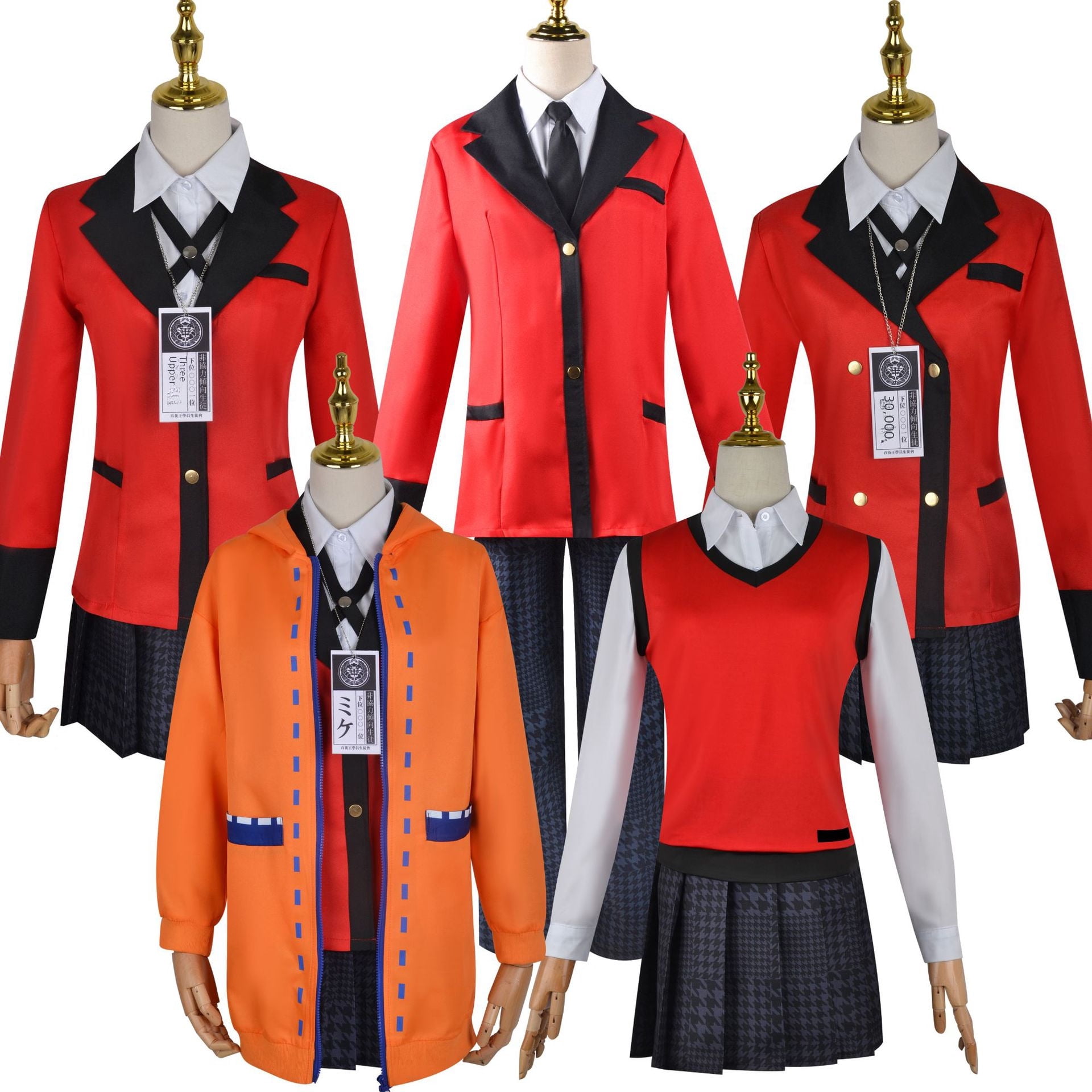 Disfraz de rol con mangas largas en color rojo y naranja que cambia el ...