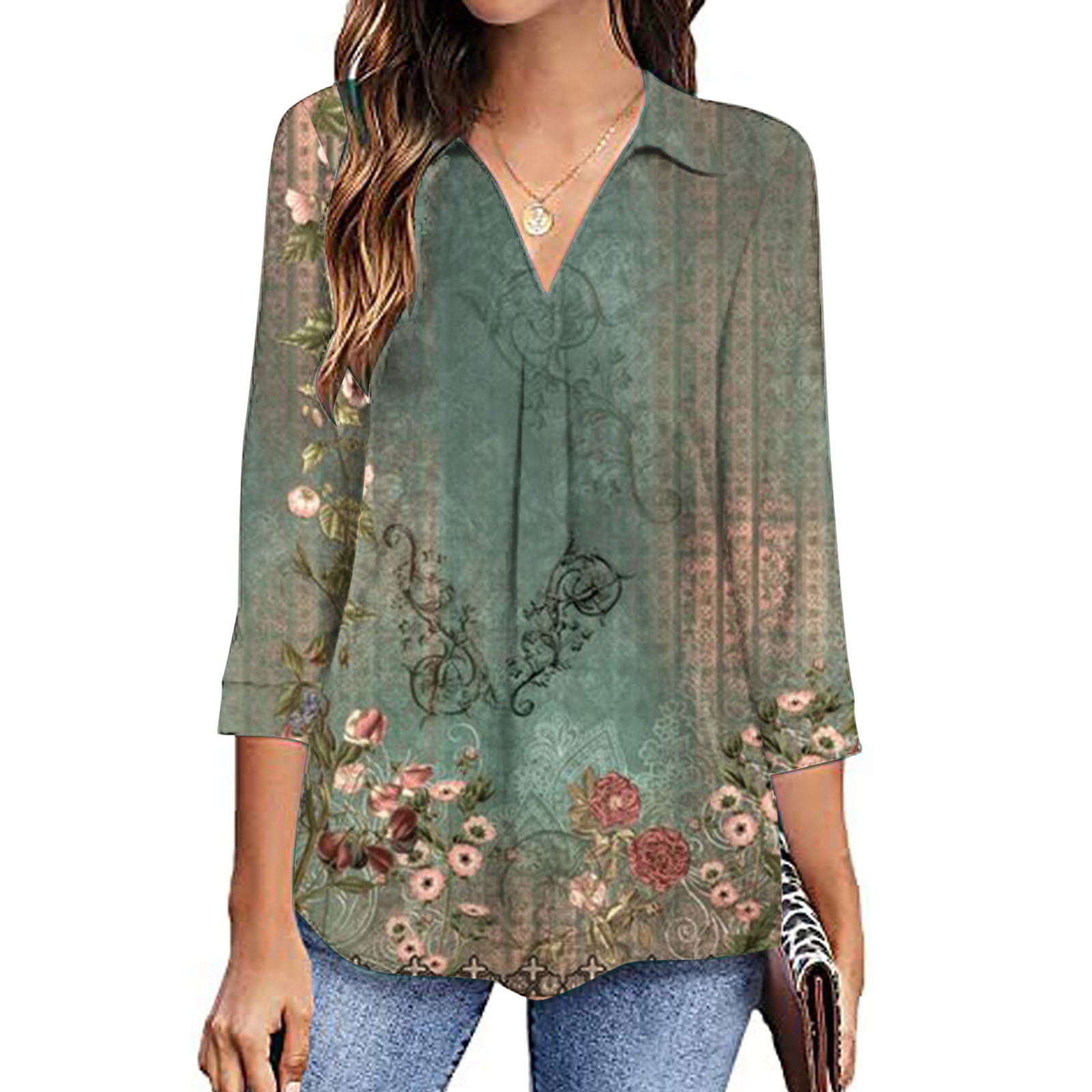 Click here for Chgbmok Casual Tops For Women Fashion Woman V Neck... prices