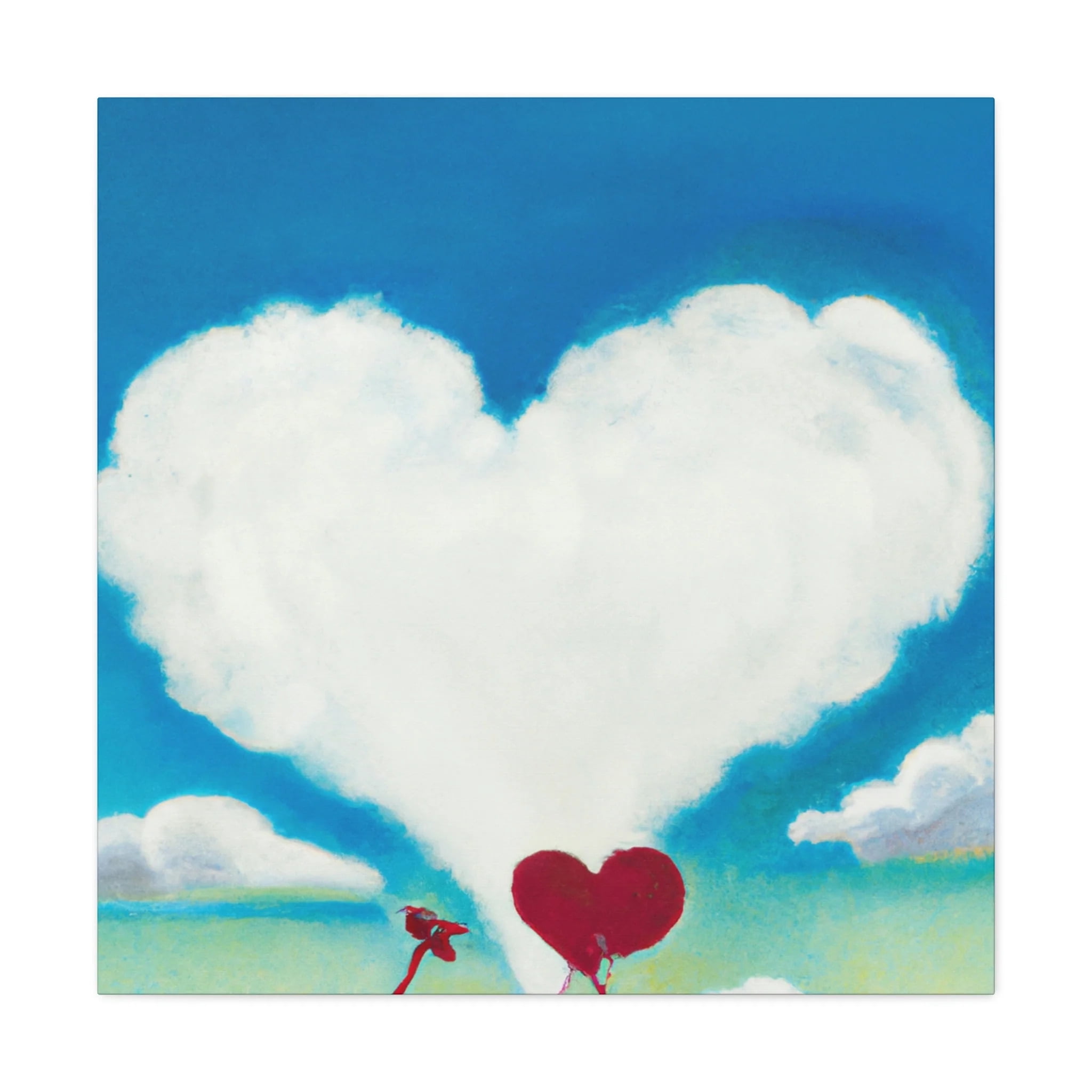 Heart-Shaped Freedom Cloud - Canvas - Walmart.com