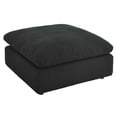 Modway Commix Down Filled Overstuffed Boucle Fabric Ottoman in Black ...