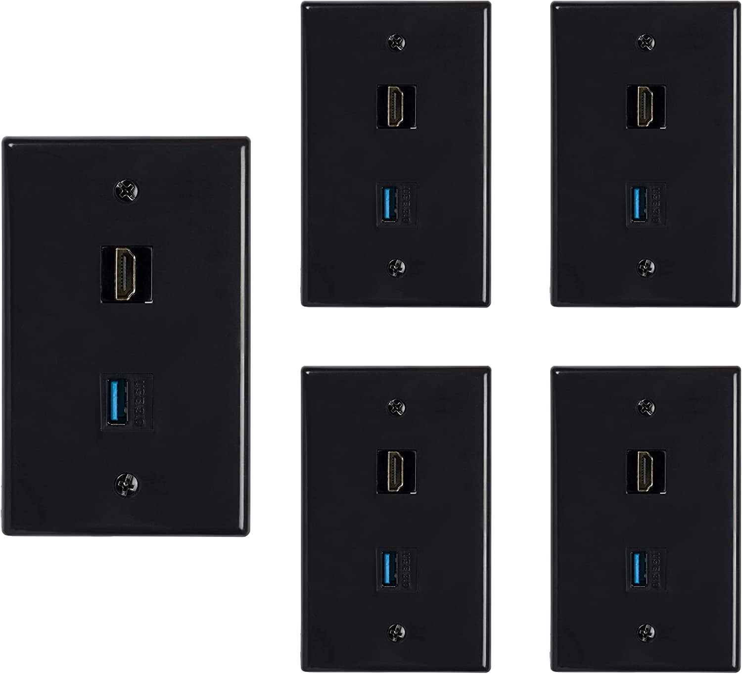 Buyer’s Point 2 Port Keystone, 1 Port HDMI and 1 Port USB 3.0 Wall ...