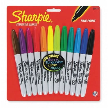 Sharpie Fine Point Marker Set: 12-Color Line Colored Portrait Set ...