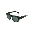 Solar Shield Dioptics Unisex Round Fashion Sunglasses Black - Walmart.com
