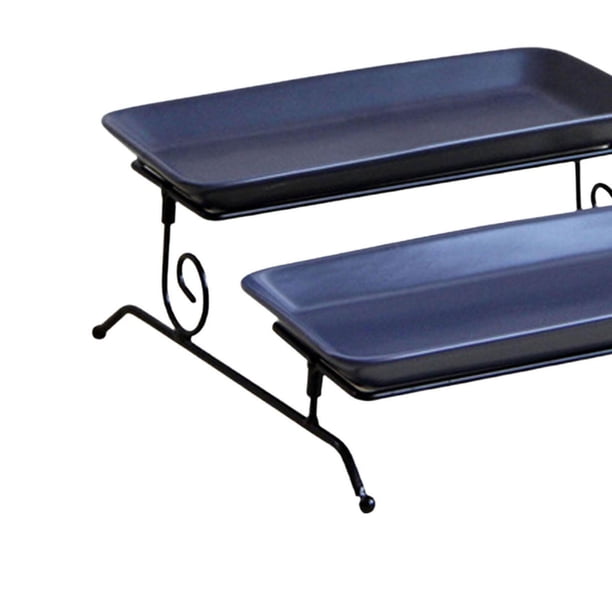 2 Layer Serving Platter Cupcake Organizer Food Dessert Candy Cake Stand ...