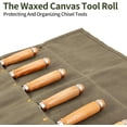 ASIASN-Chisel Roll,6 Pockets Roll Up Tool Pouch,Waxed Canvas Small Tool ...