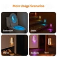 Rechargeable Human-sensing Toilet Light - RGB Motion Sensor Bathroom ...