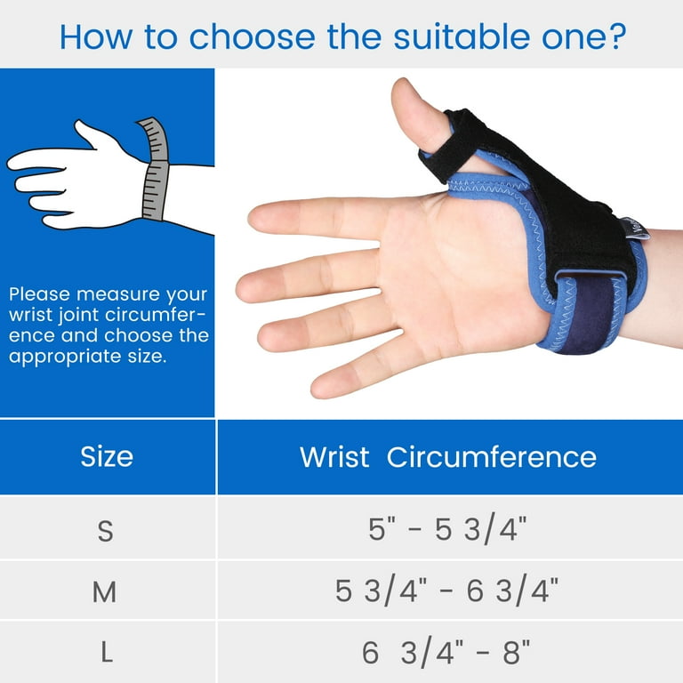 CMC MCP Joint Thumb Spica Splint For Arthritis Comforband Adjustable ...