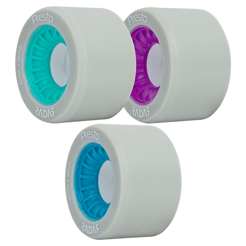 Riedell Skates Radar Presto 62/38mm Jam/Derby Skate Wheels (Set of 4 ...