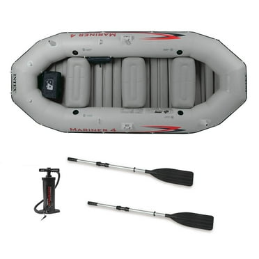 Intex Excursion 5, 5-Person Inflatable Boat Set with Aluminum Oars and ...