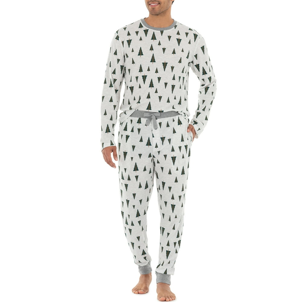 GEORGE - George Men's Holiday Thermal Pajama Set - Walmart.com ...